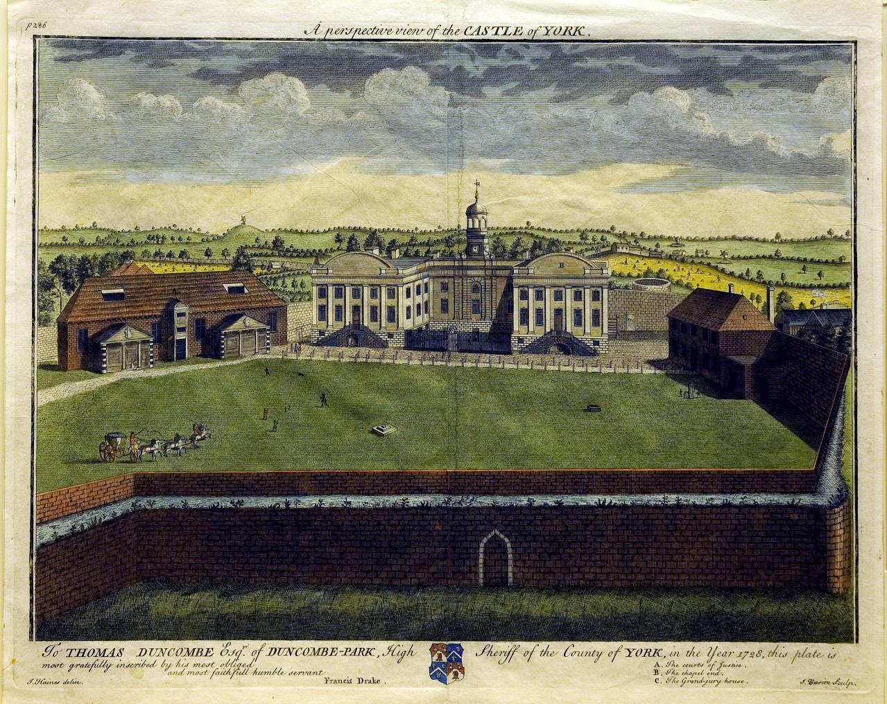 Download image | A perspective view of the Castle of York | York ...