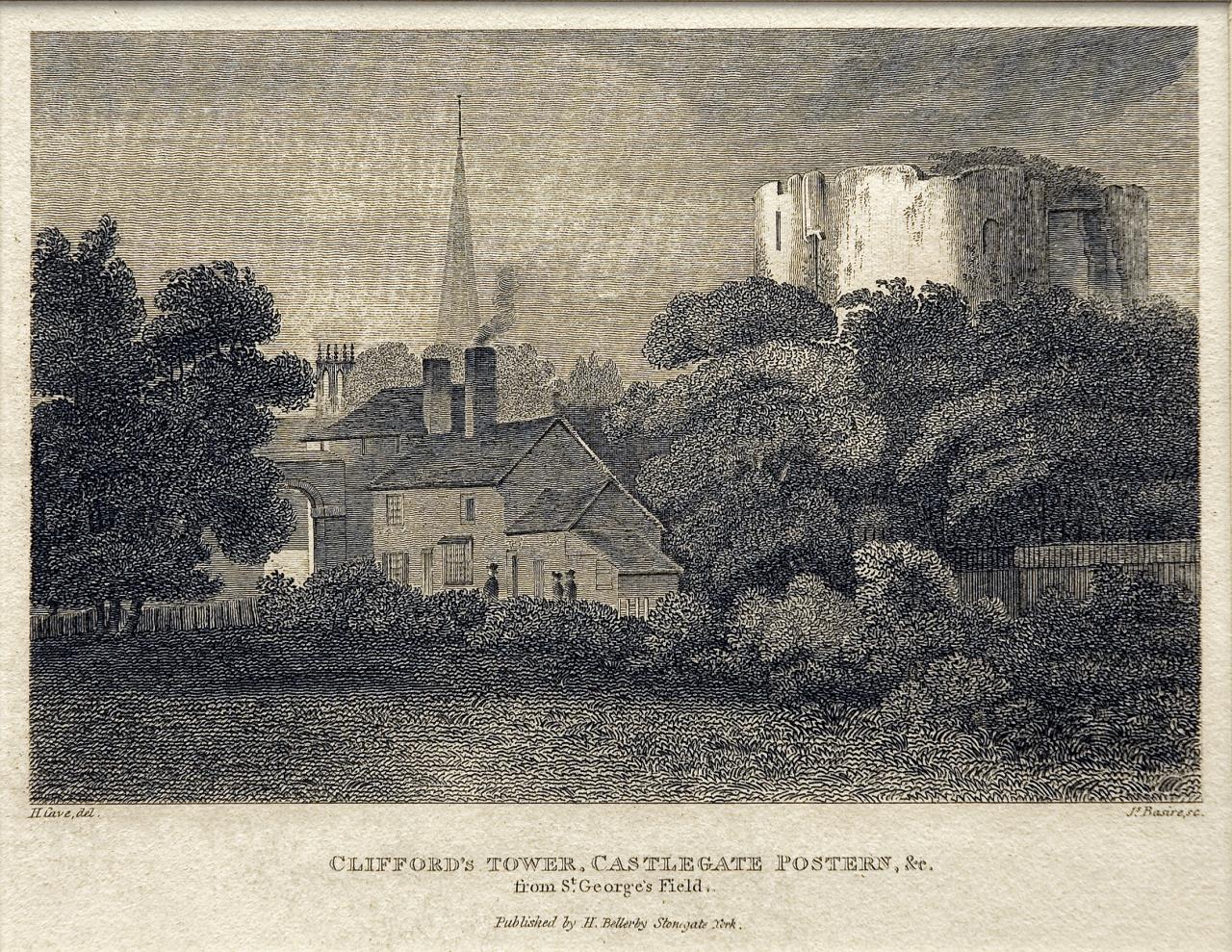 Download image | Clifford's Tower, Castlegate Postern etc from St ...